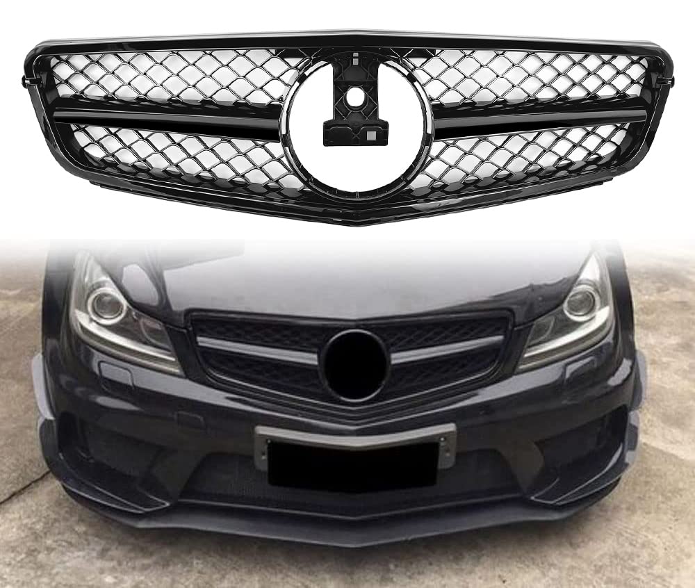 W210 Front Bumper Center Bumper Grille For 2008-2011 Mercedes C-Class ...