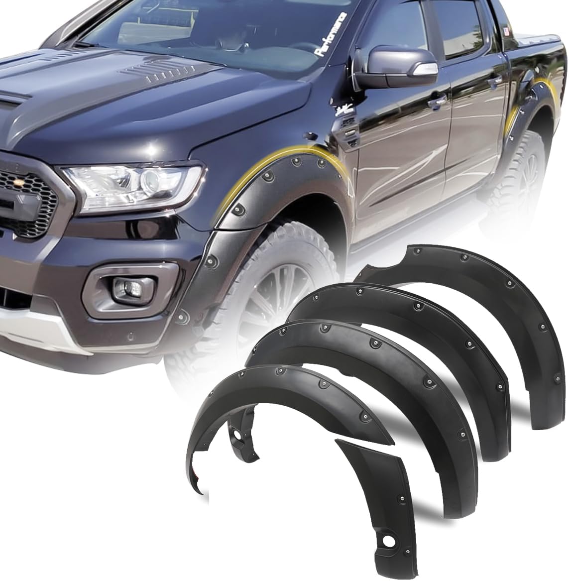 FORD RANGER T8 SMOOTH STUDDED PLASTIC WHEEL ARCH – Karbon Auto