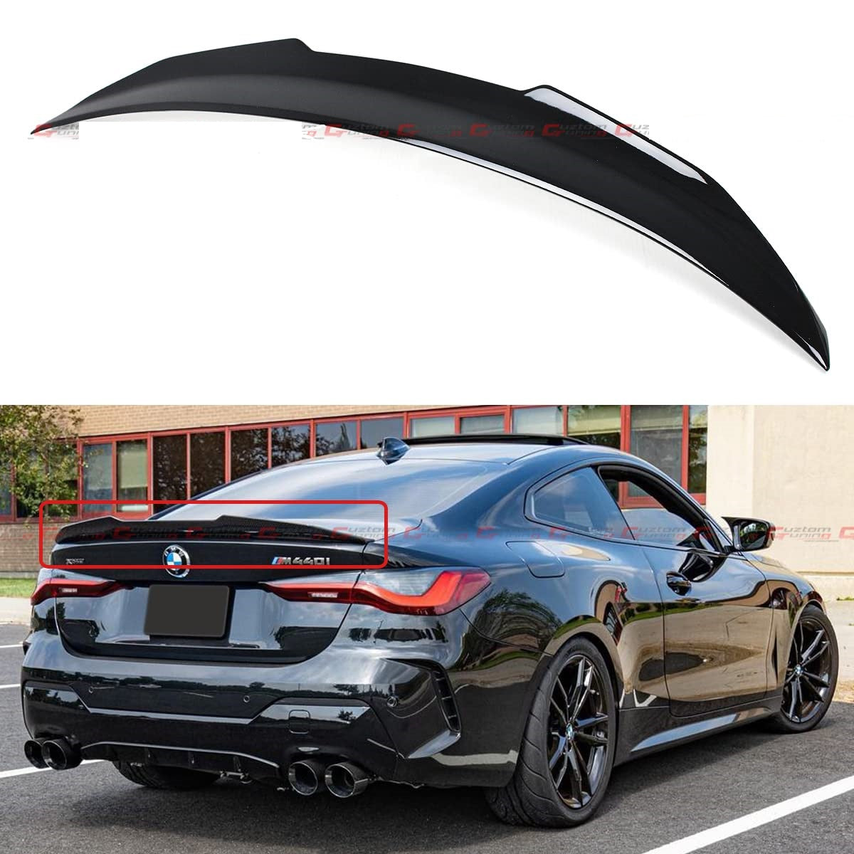 G82 M4 / G22 4-SERIES PSM STYLE GLOSS BLACK BOOT SPOILER – Karbon Auto