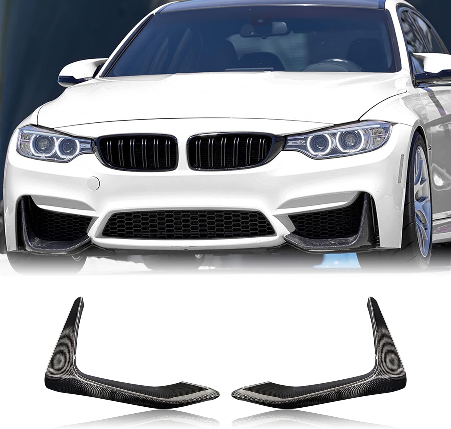 F80 M3 / F82 M4 CARBON FIBRE FRONT SPLITTERS – Karbon Auto
