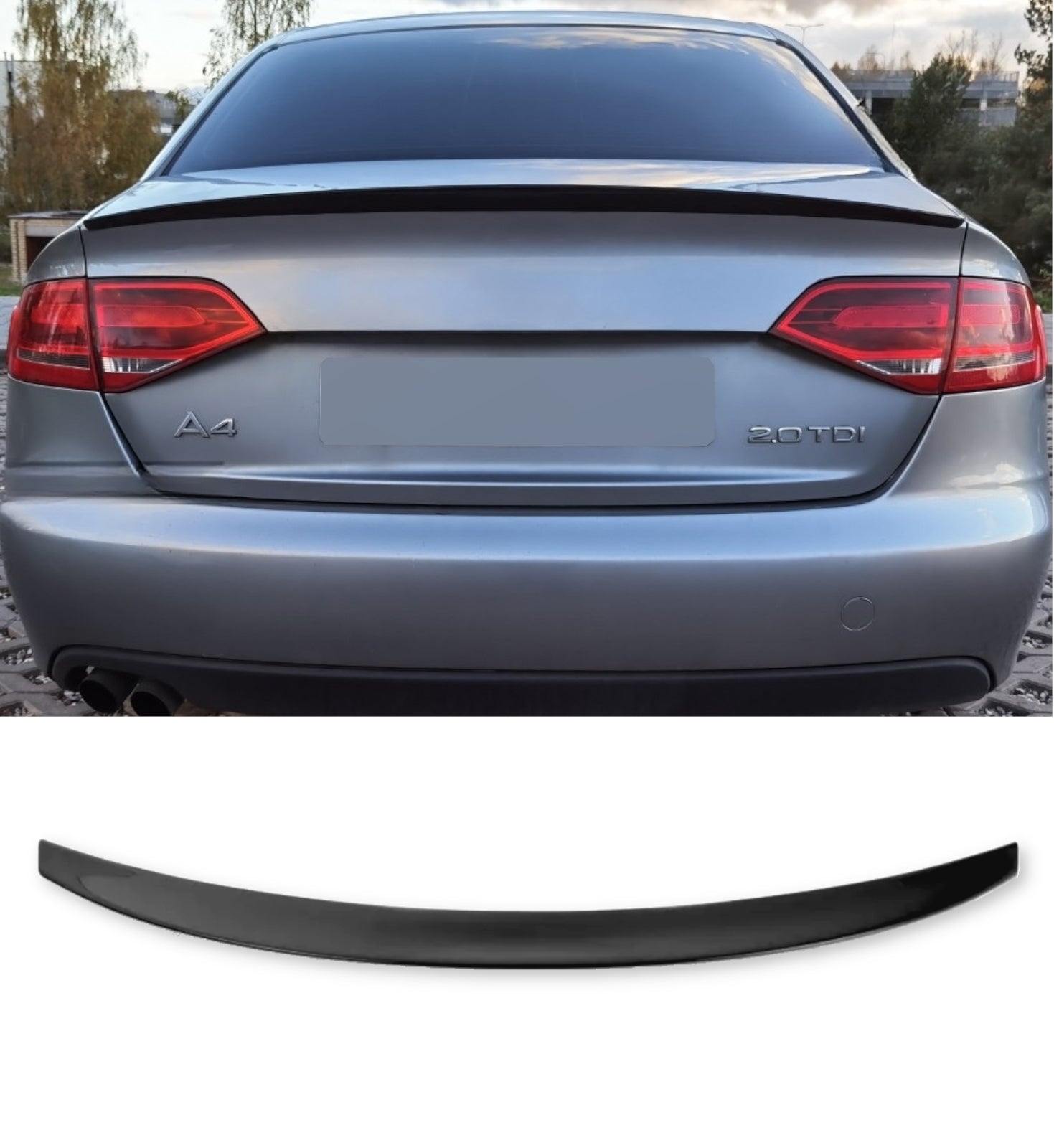 AUDI A4 B8 GLOSS BLACK BOOT SPOILER – Karbon Auto