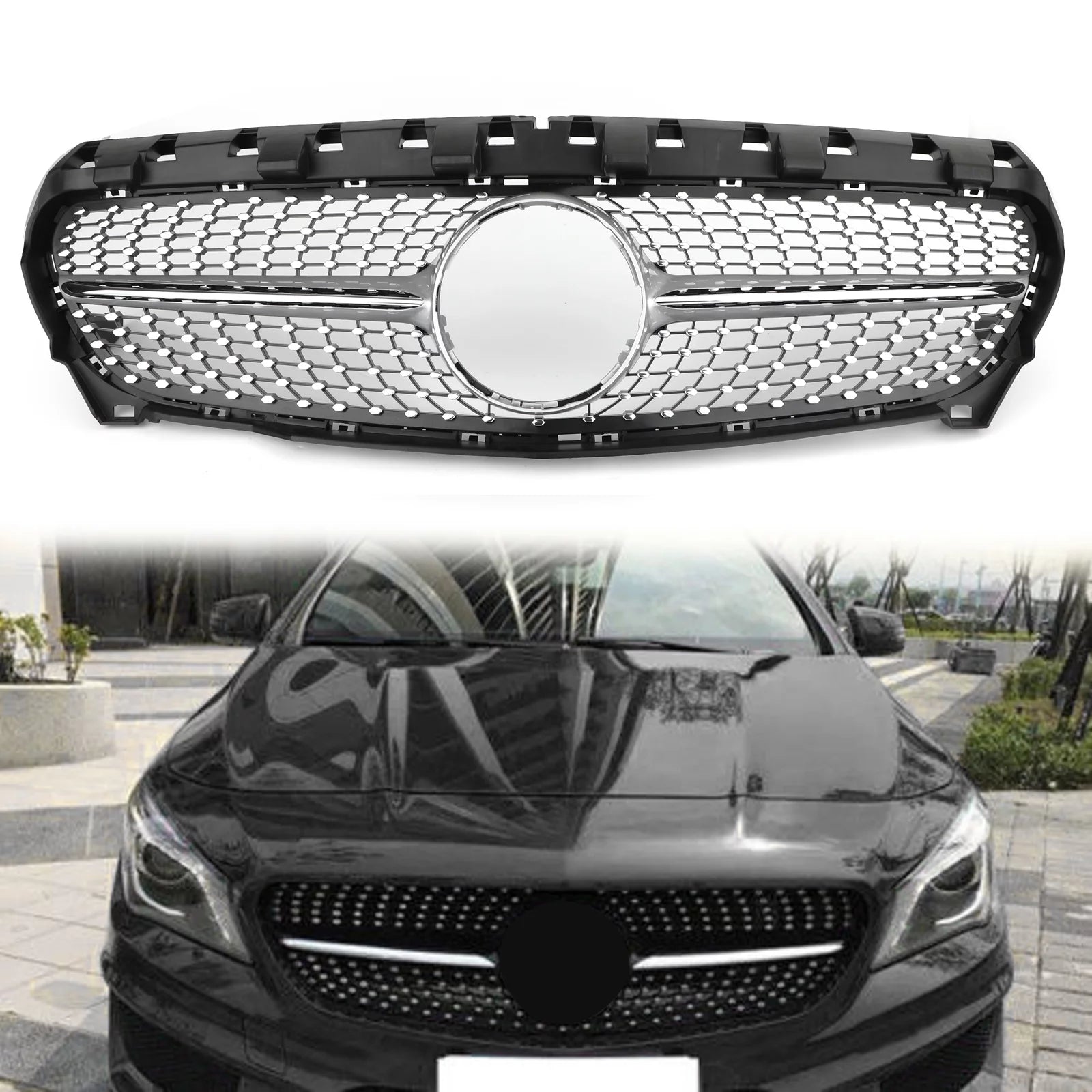 MERC W117 CLA-CLASS DIAMOND GRILLE – Karbon Auto
