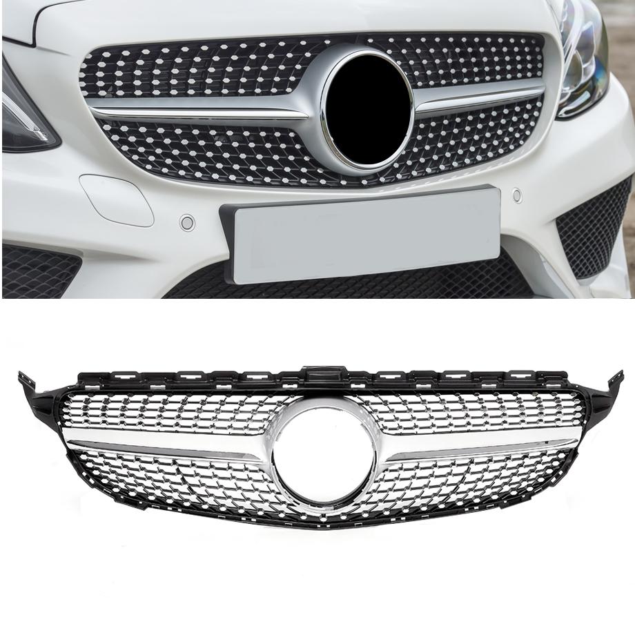 MERC W205 C-CLASS DIAMOND STYLE UPGRADE GRILLE – Karbon Auto