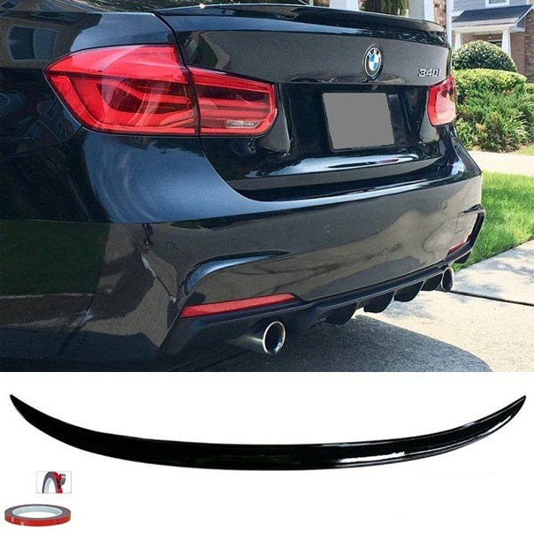 F80 M3 / F30 3-SERIES M PERFORMANCE STYLE GLOSS BLACK BOOT SPOILER ...