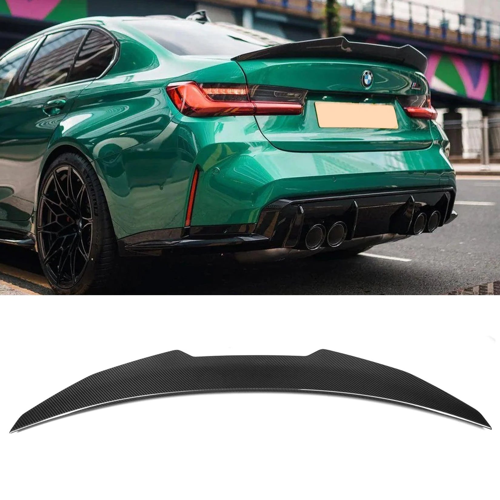 G80 M3 / G20 3-SERIES PSM STYLE DRY CARBON FIBRE BOOT SPOILER – Karbon Auto