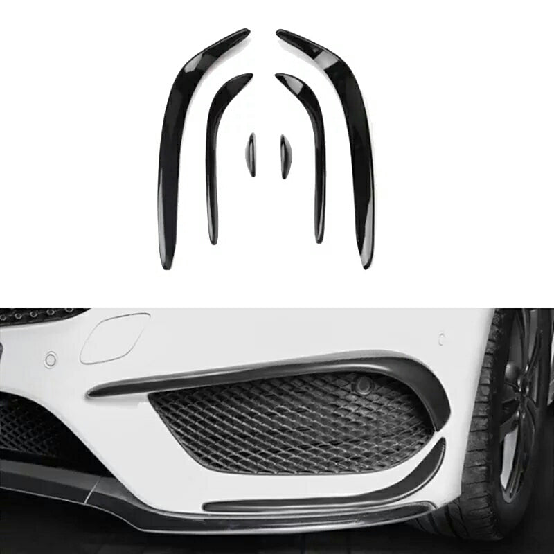 MERC W205 C-CLASS AERO STYLE 6-PC FRONT BUMPER CANARDS – Karbon Auto