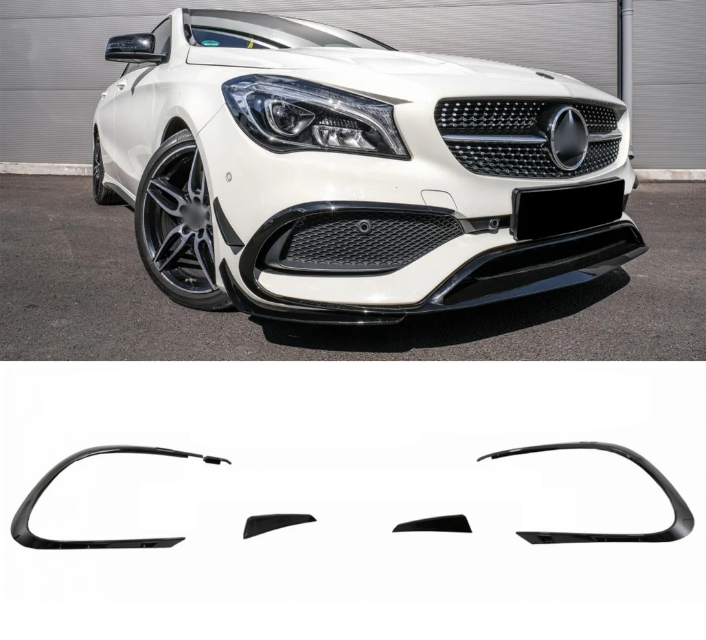 MERC W117 FACELIFT FRONT BUMPER 4PCS CANARDS – Karbon Auto