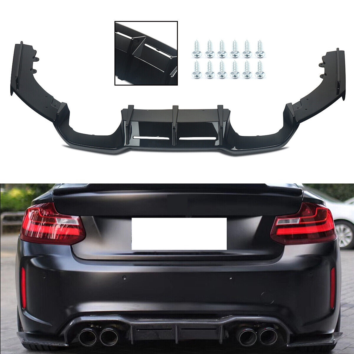 F87 M2 / M2 COMP MTC STYLE GLOSS BLACK DIFFUSER – Karbon Auto