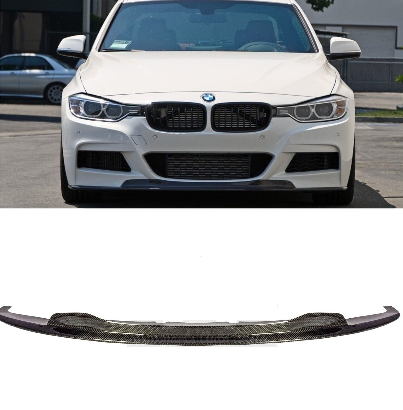 F30 3-SERIES AK STYLE CARBON FIBER FRONT LIP – Karbon Auto