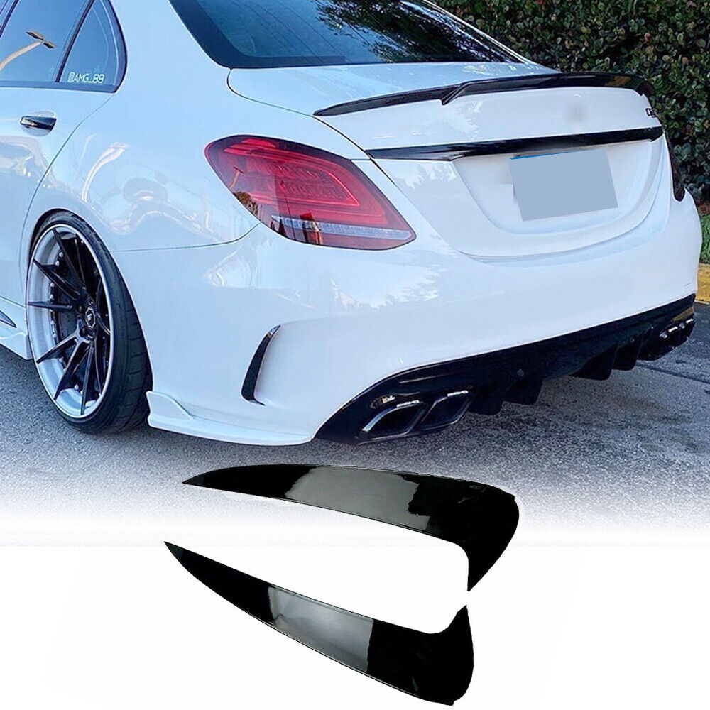 MERC W205 C-CLASS SEDAN REAR BUMPER CANARDS – Karbon Auto