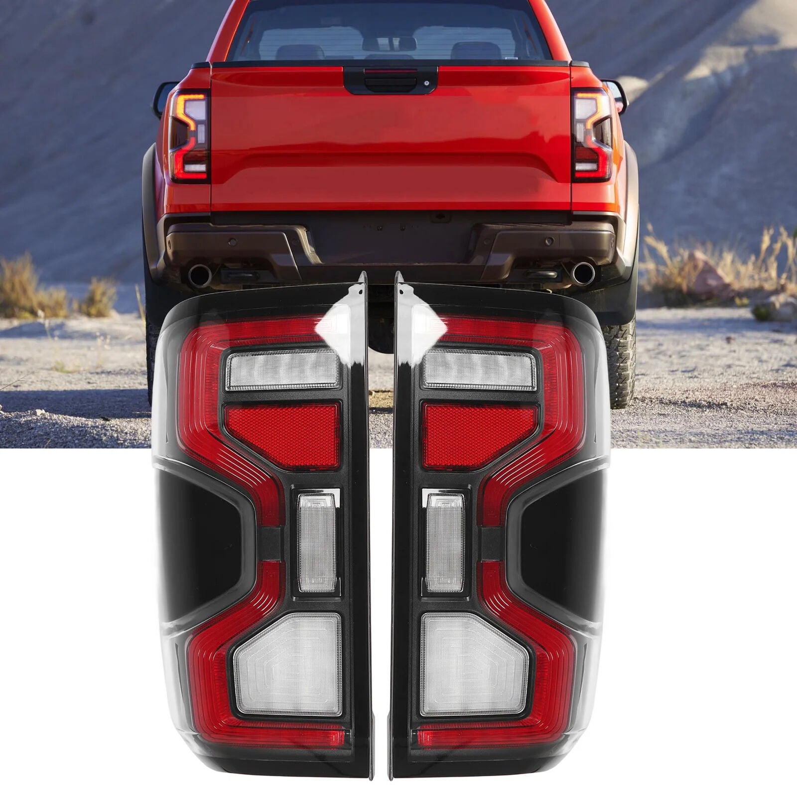 FORD RANGER NEXT GEN SMOKED BLACK RAPTOR STYLE LED TAILIGHTS – Karbon Auto