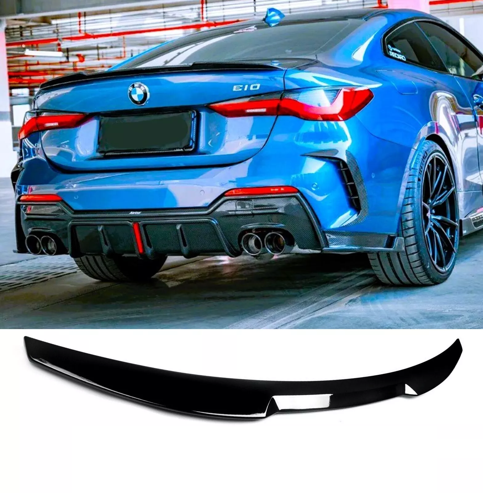 G82 M4 / G22 4-SERIES M4 GLOSS BLACK BOOT SPOILER – Karbon Auto