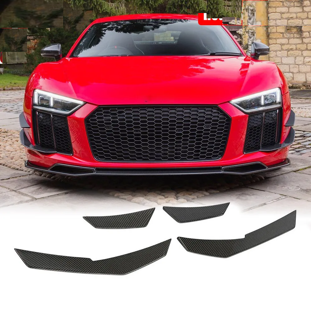 AUDI R8 (4S) DRY CARBON FIBRE AUDI SPORT STYLE BUMPER CANARDS – Karbon Auto
