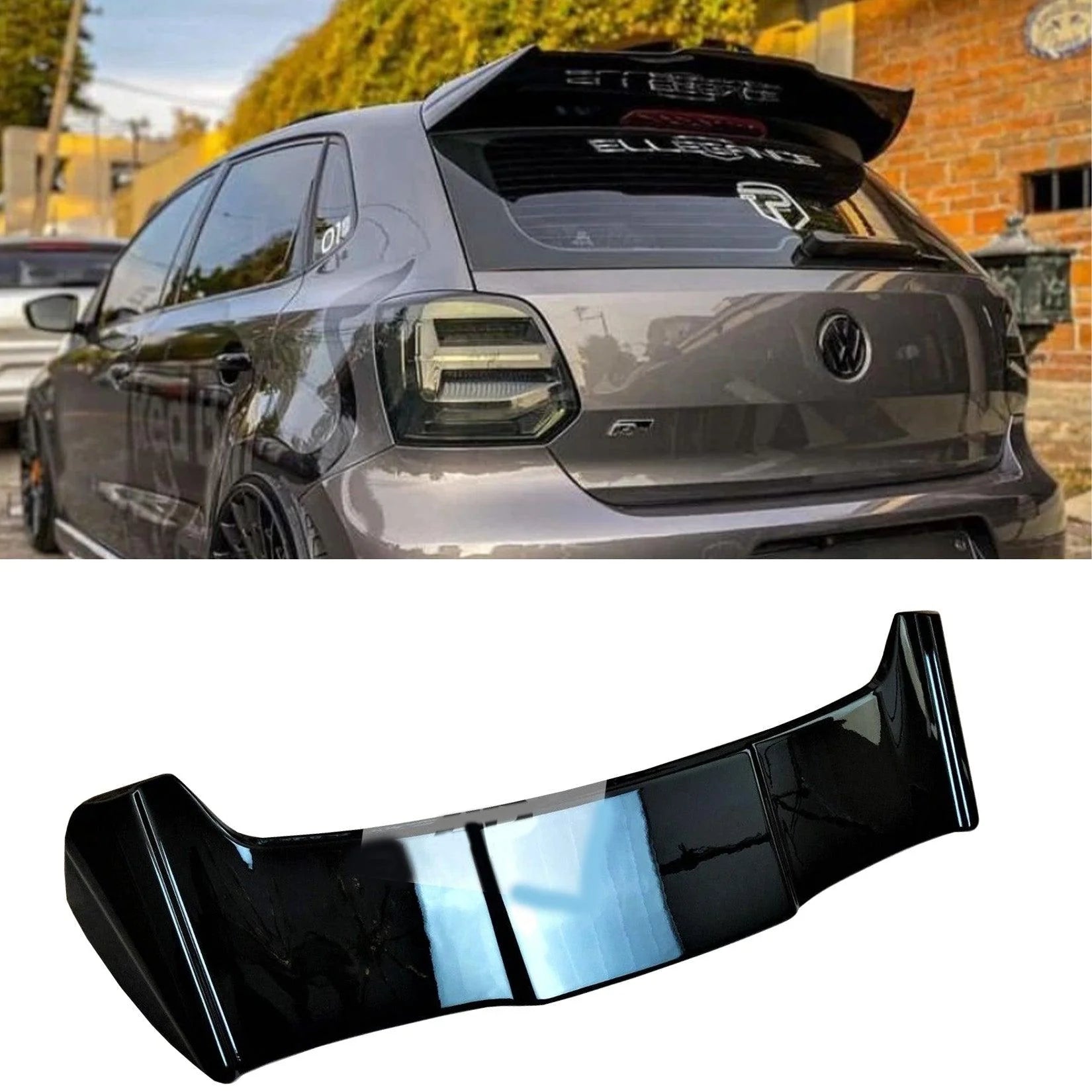 POLO 6 OSIR BATMAN STYLE GLOSS BLACK ROOF SPOILER – Karbon Auto