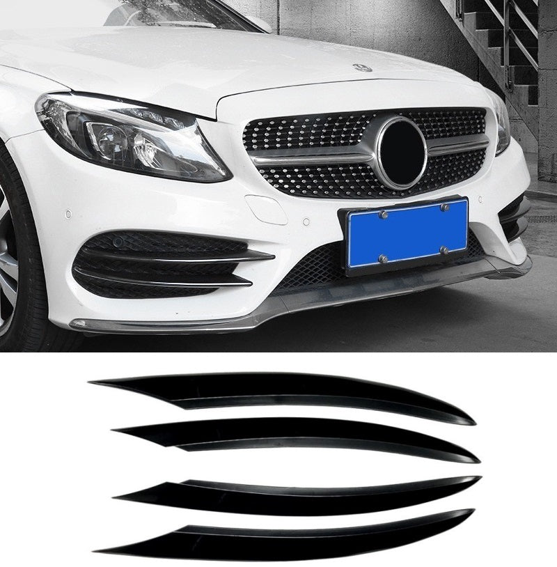 MERC W205 C-CLASS AERO STYLE 4-PC FRONT BUMPER CANARDS – Karbon Auto